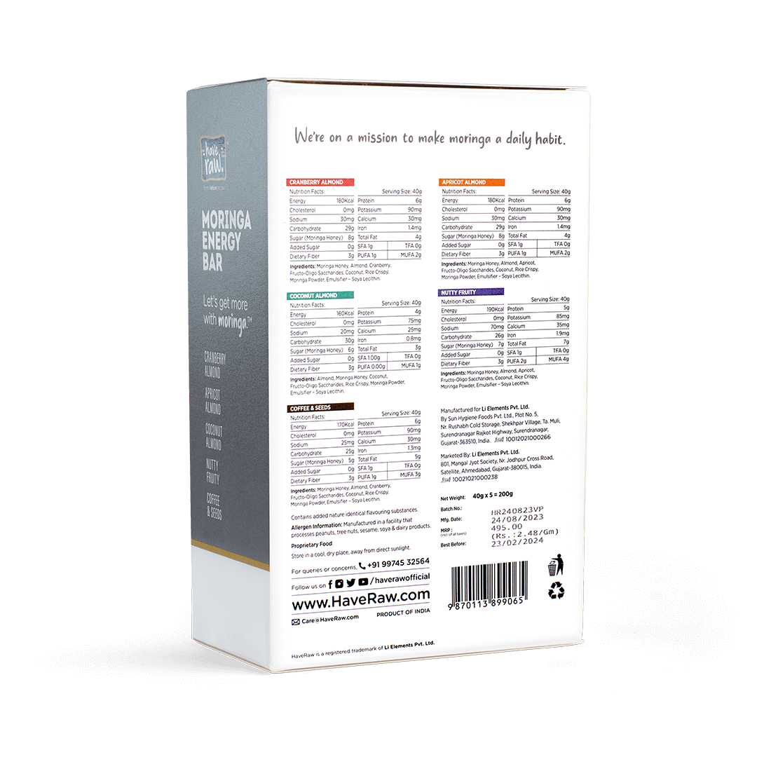 Healthy and Sugar-Free Combo of Moringa Energy Bar